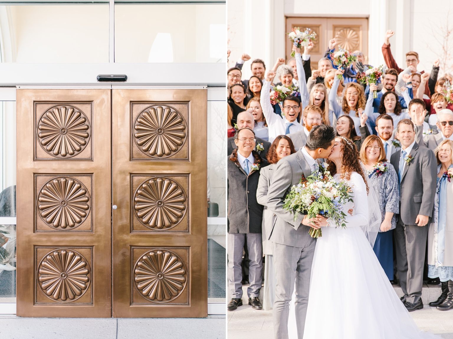 Joyful Winter Wedding At The Bountiful Utah Temple | Emily + An ...