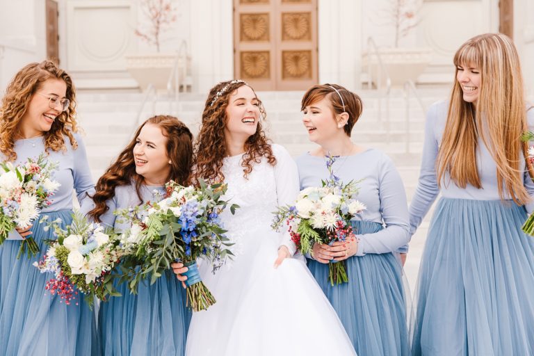 Joyful Winter Wedding At The Bountiful Utah Temple | Emily + An ...
